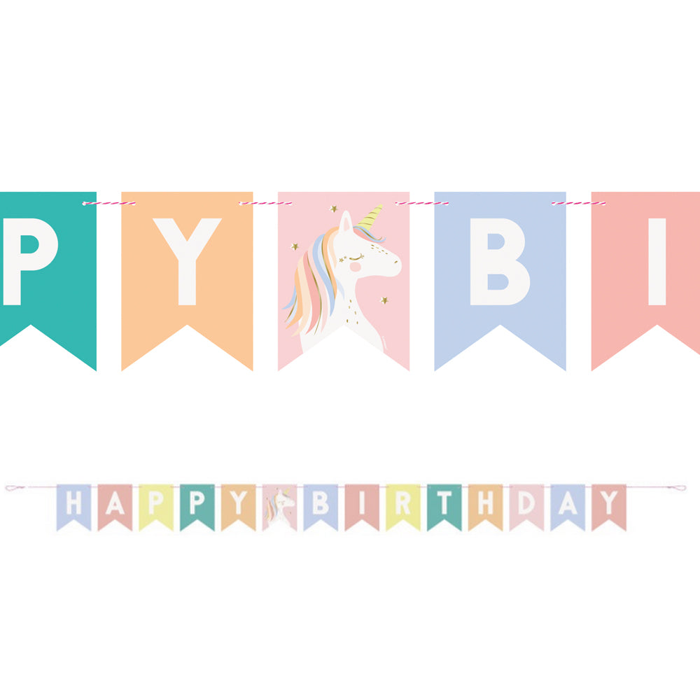 Unicorn Printable Birthday Banner Unicorn Happy Birthday Banner