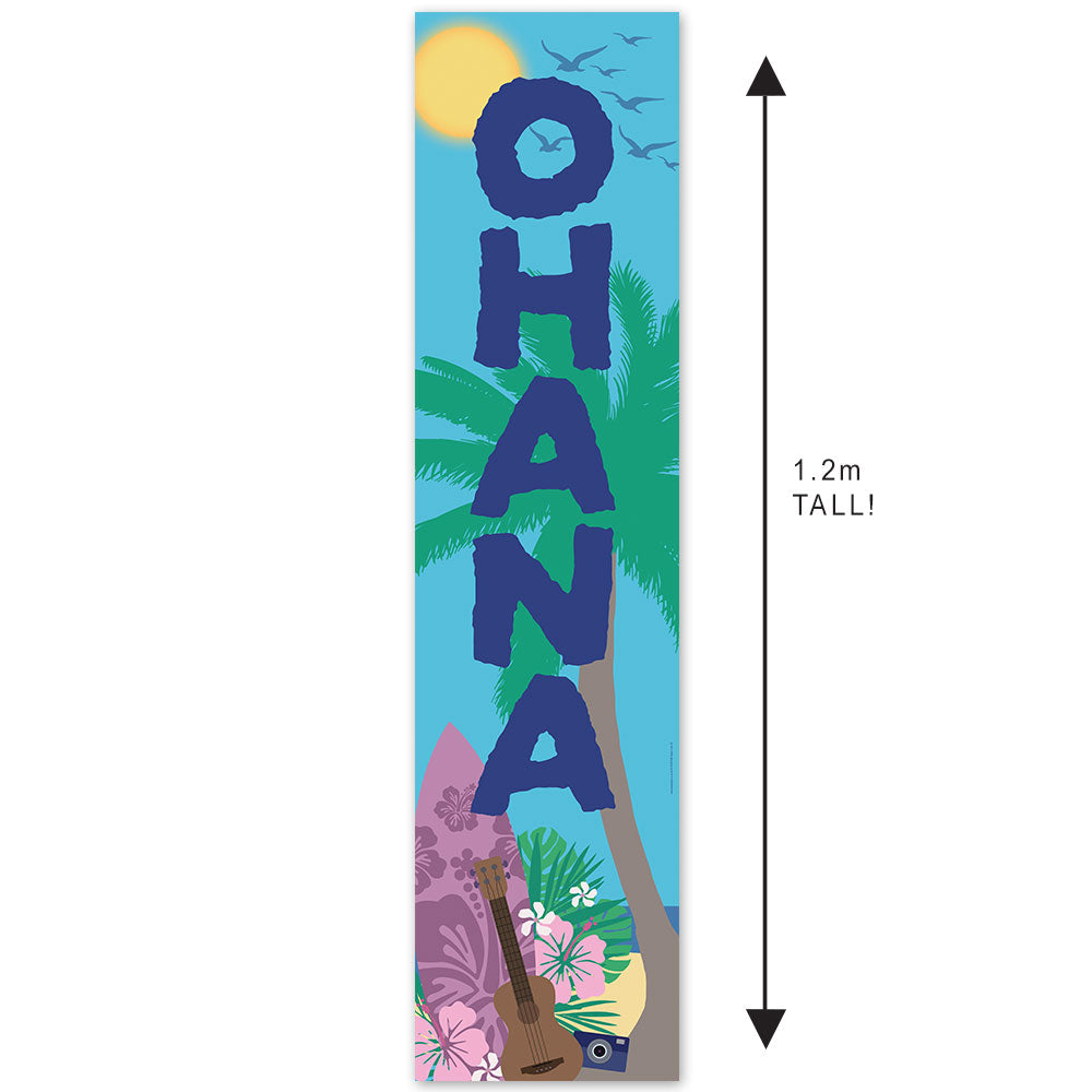 Aloha Adventures Ohana Portrait Banner - 30cm x 120cm – Party Packs