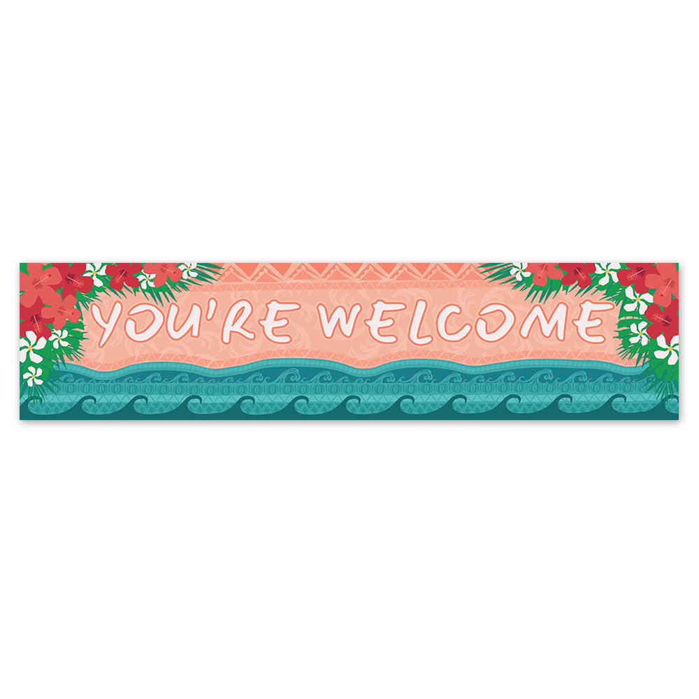 Ocean Girl Welcome Banner 120cm x 30cm Landscape | Party Packs