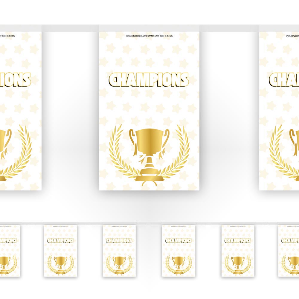 Champions Paper Flag Bunting Decoration | Party Packs
