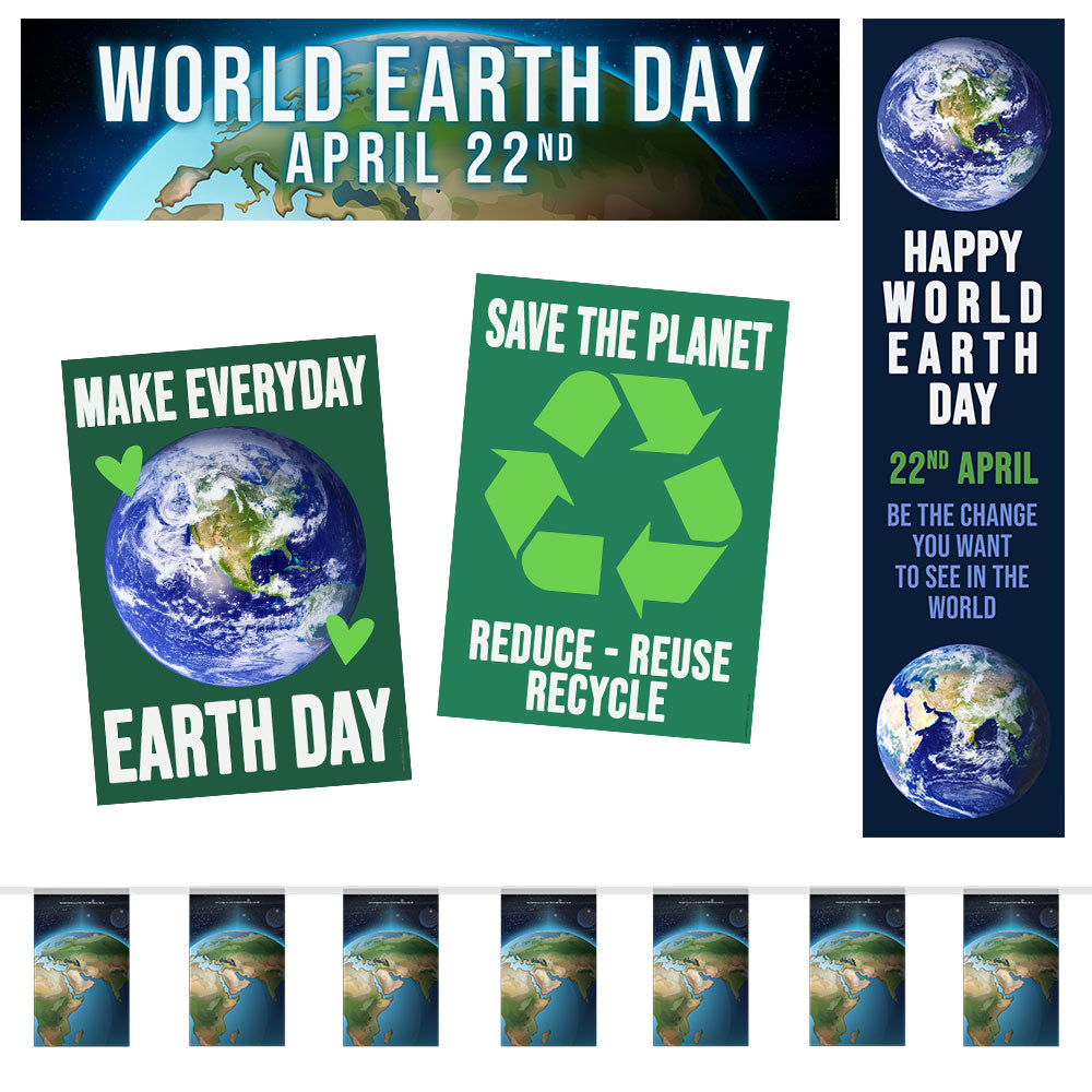 Earth Day Paper Decoration Pack | Party Packs UK