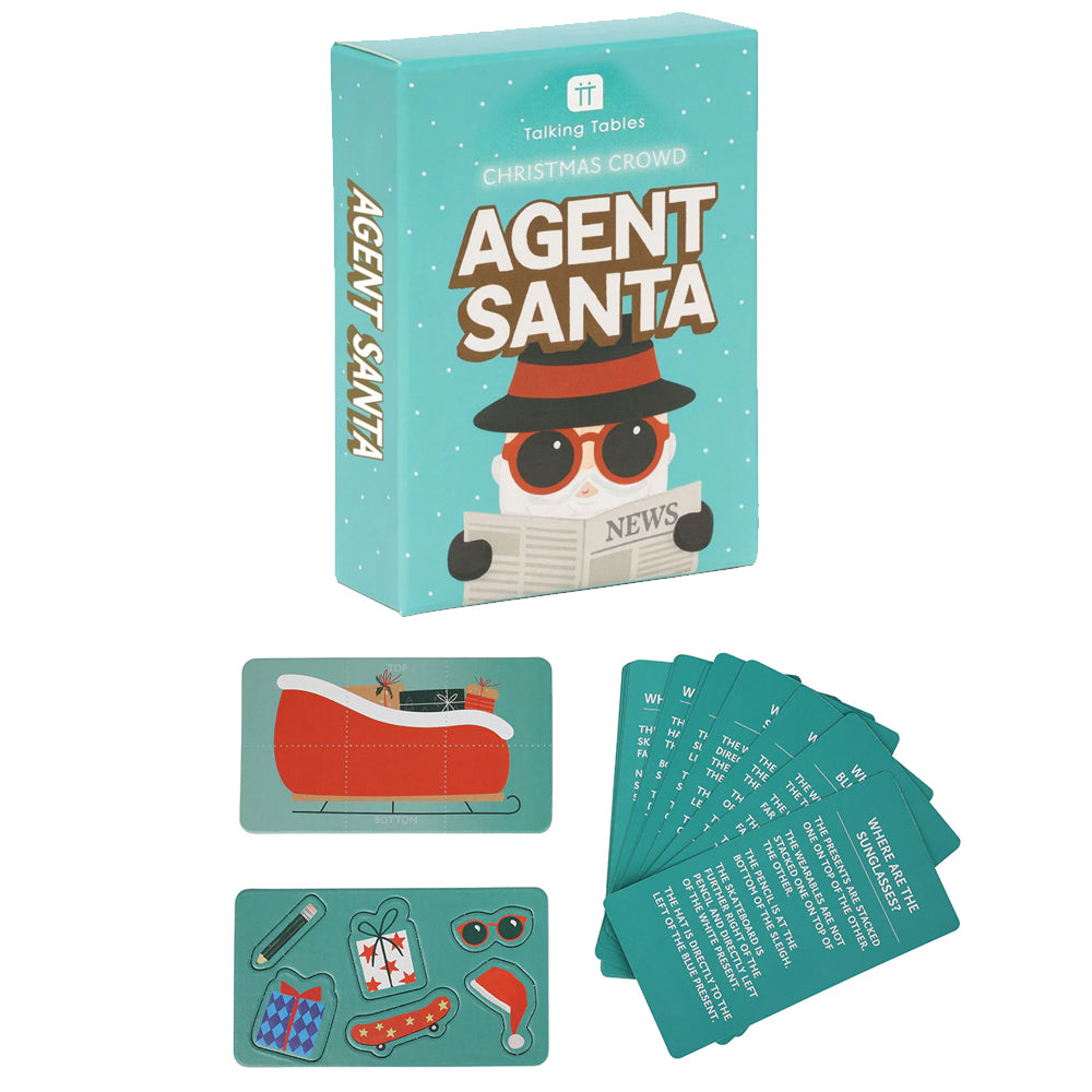 Christmas Agent Santa Challenge Card Game | Festive Party Games – Party ...
