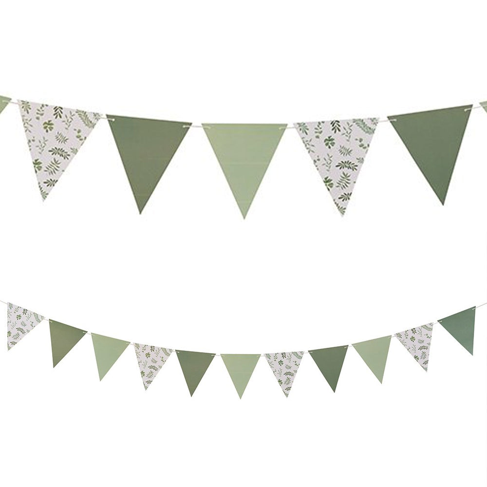 Sage Green Botanical Bunting 2.5m | Wedding & Baby Shower Decorations ...