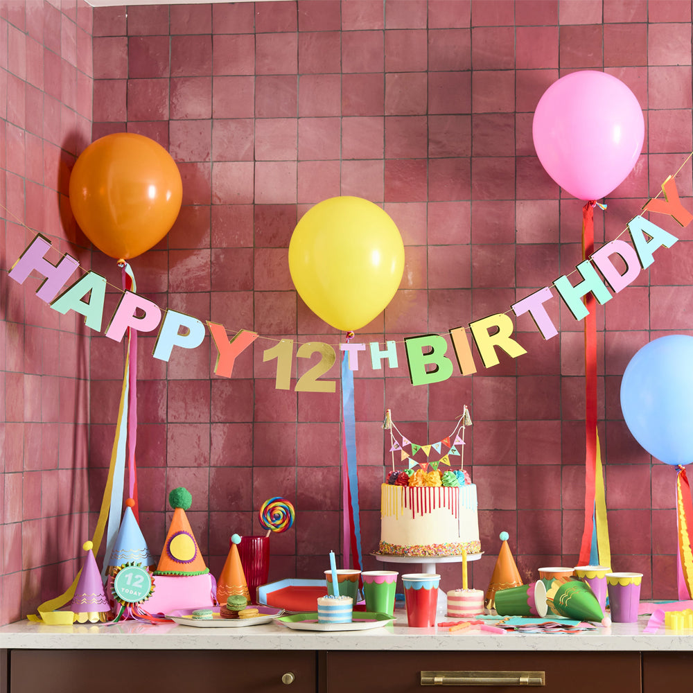 Happy Birthday Customisable Card Banner - Add Your Age - 3m – Party Packs