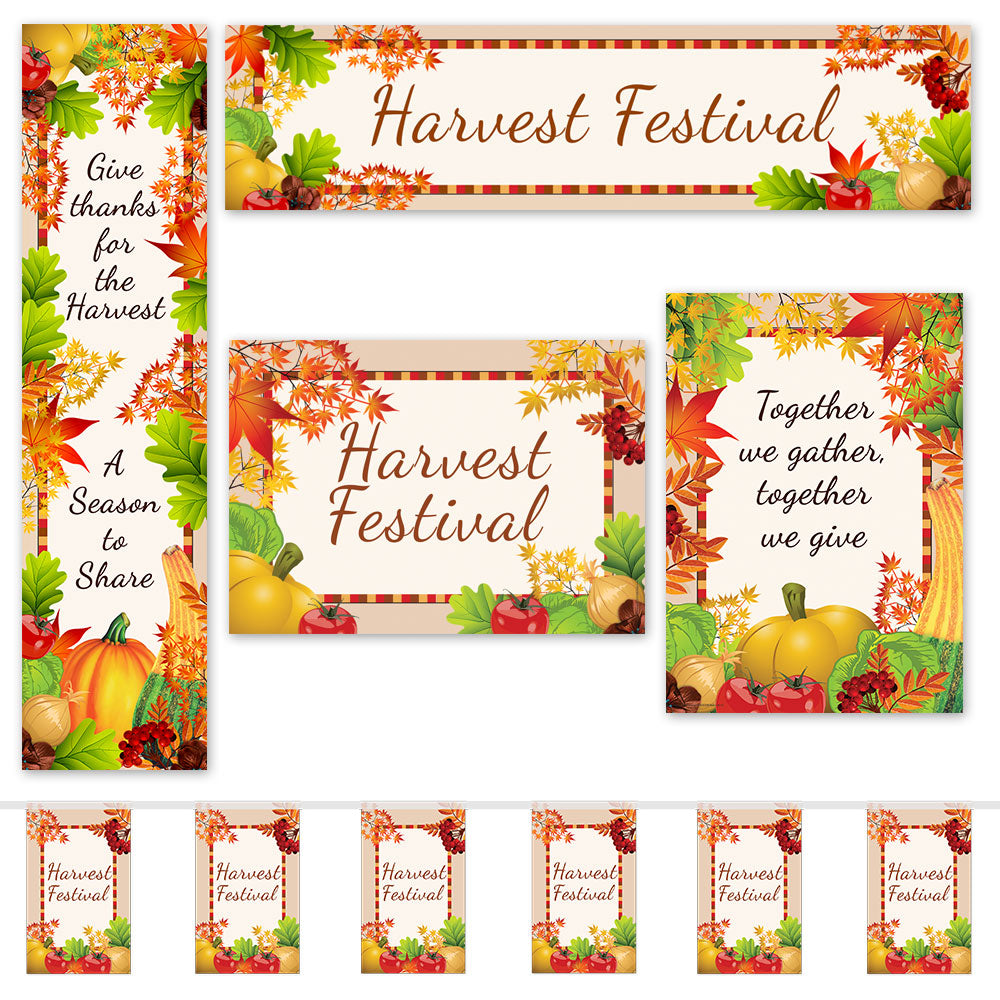 Harvest Festival Decorations - Complete Paper Party Pack | Party Packs