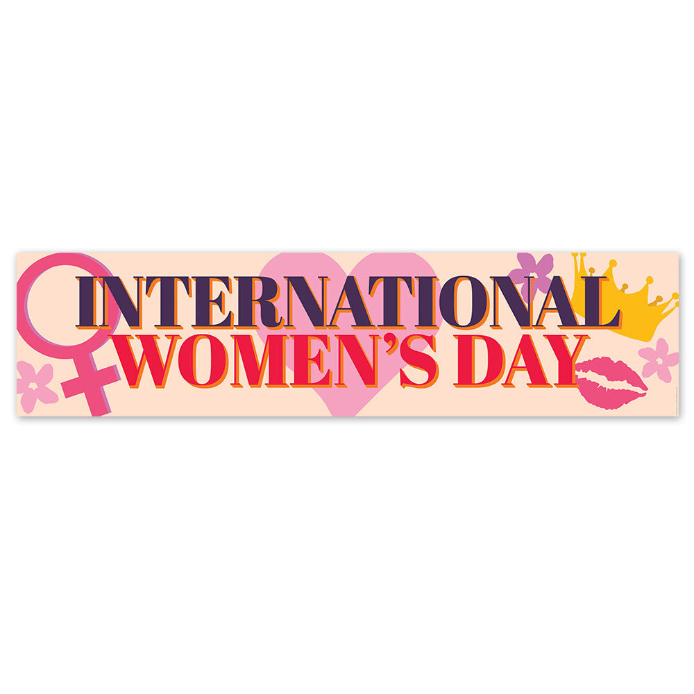 International Women's Day Landscape Banner - 120cm x 30cm – Party Packs