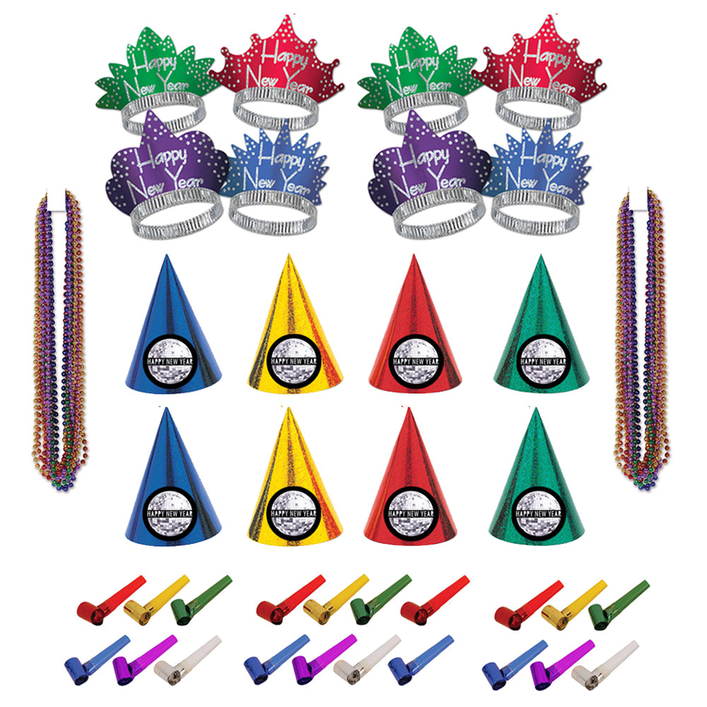 New Year Multicolour Hat and Novelty Pack | Party Packs