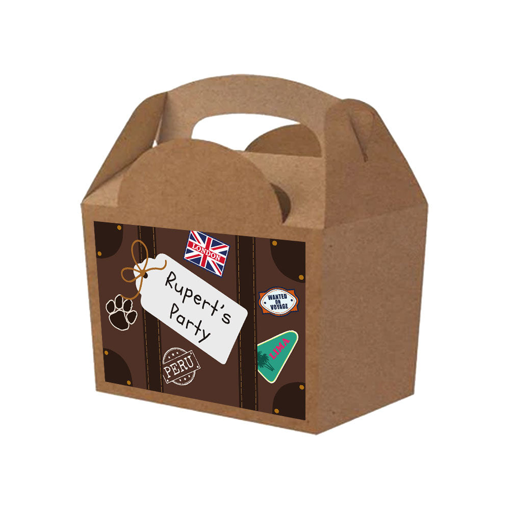 London Bear Personalised Suitcase Party Box - Pack Of 4 – Party Packs