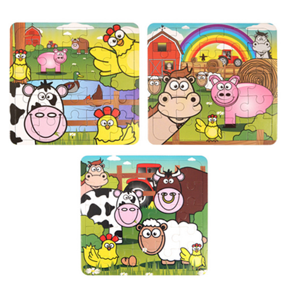 Farm Animal Jigsaw Puzzle- 25 Piece - Assorted Designs – Party Packs