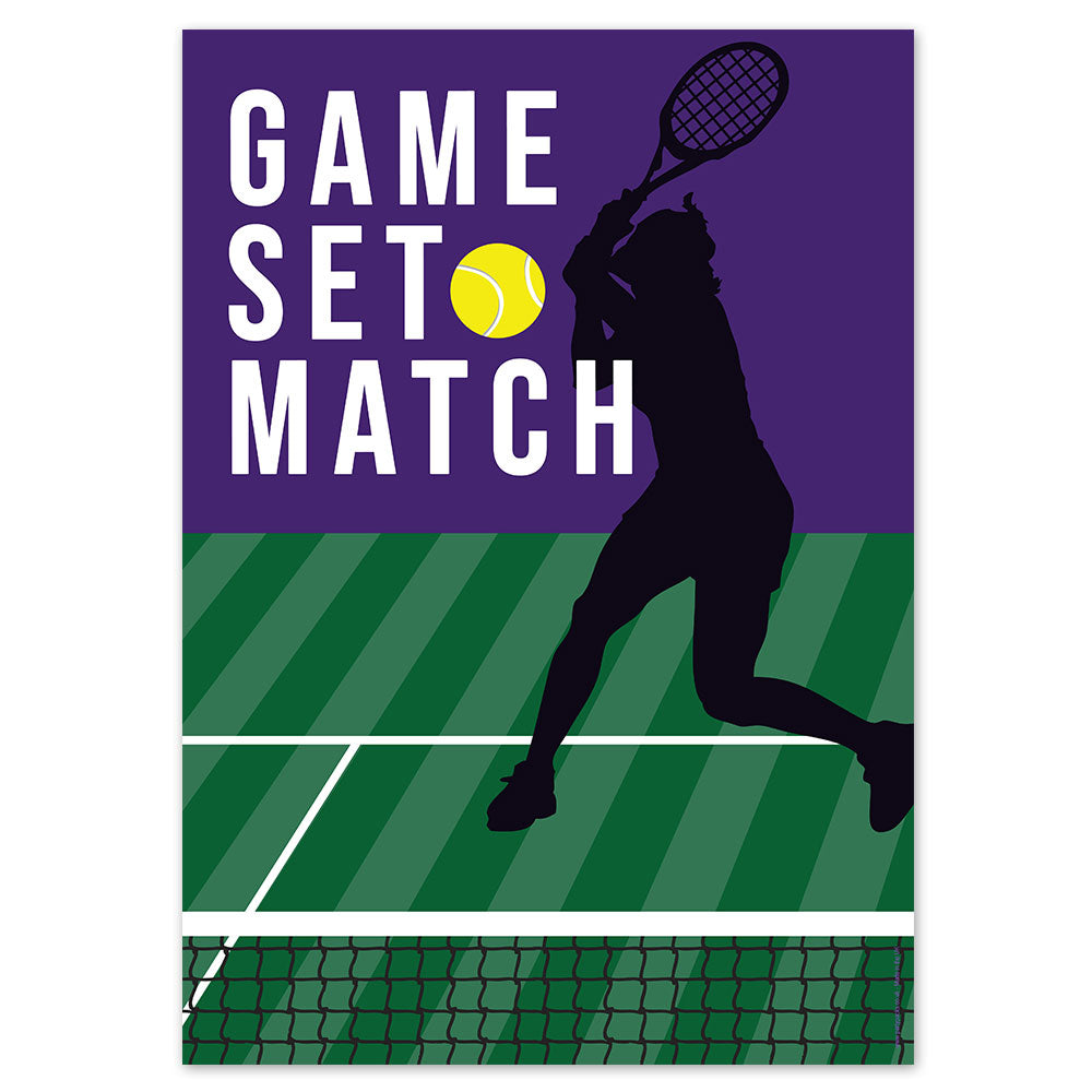 Wimbledon Tennis Court Game Set Match Poster - A3 – Party Packs