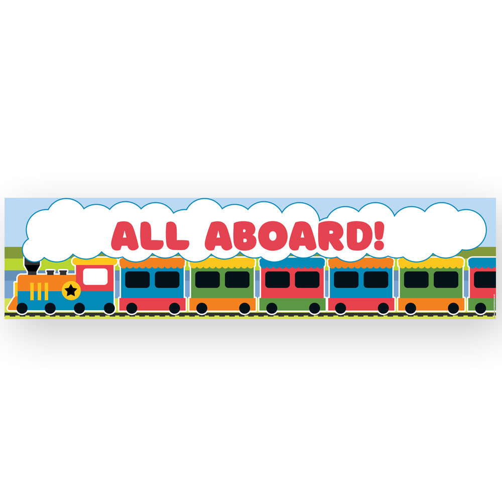 Trains Banner Decoration - Trains Party Supplies | Party Packs