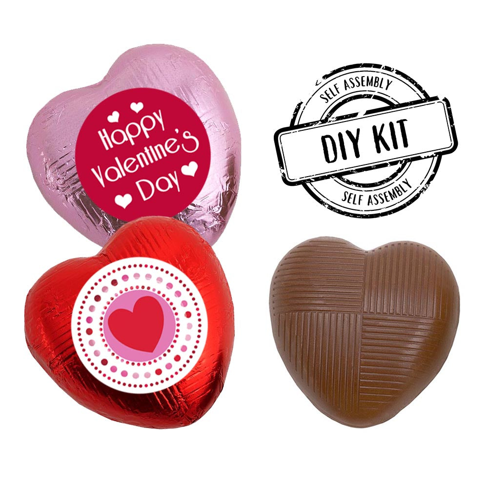 Valentine's Day Heart Chocolates Kit - Pack of 24 | Valentine Sweets ...