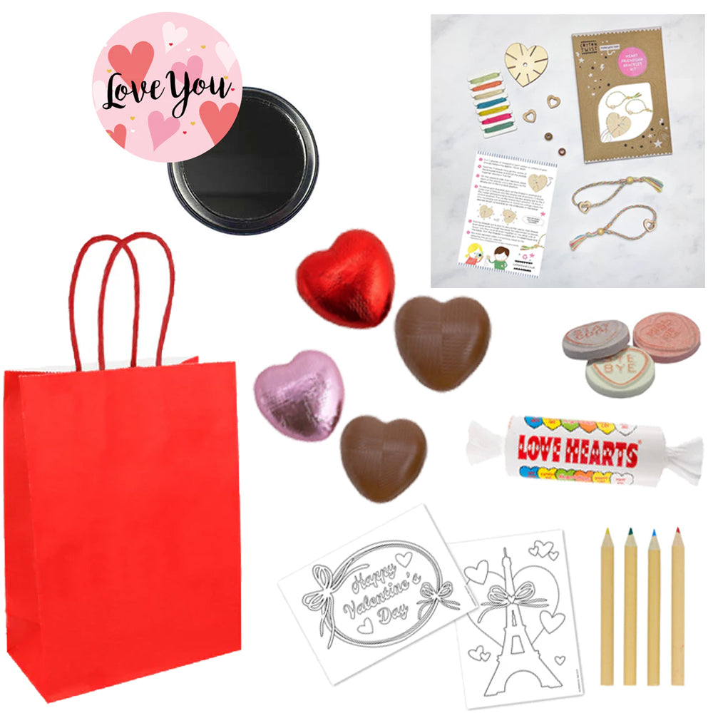 Valentine's Day Party Bag Kit with Contents - Ready to Give | Party Packs