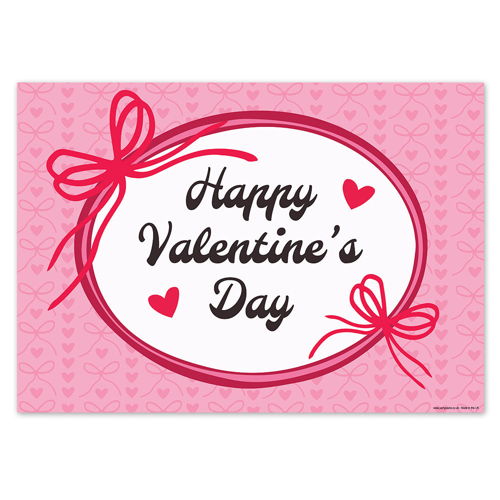 Valentines Bow Frame Poster - A3 – Party Packs