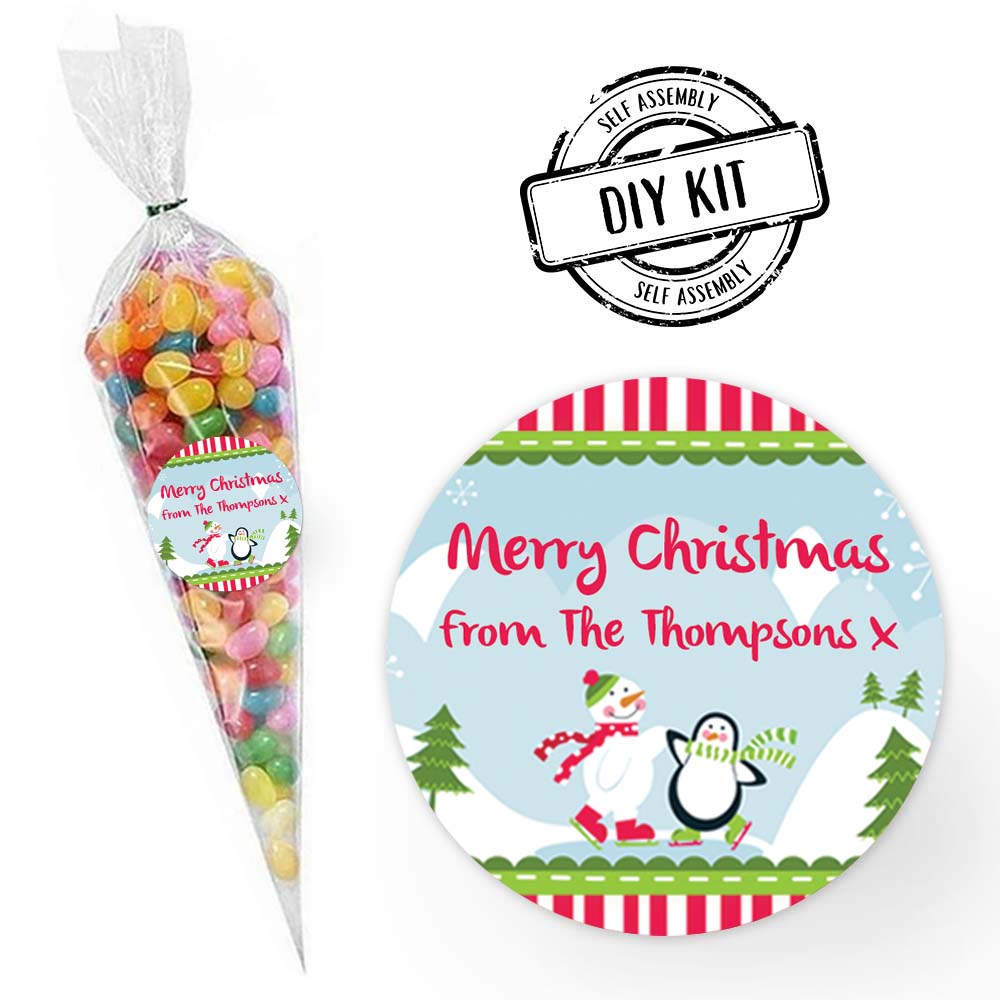 Winter Wonderland Christmas Personalised Sweet Cones – Party Packs