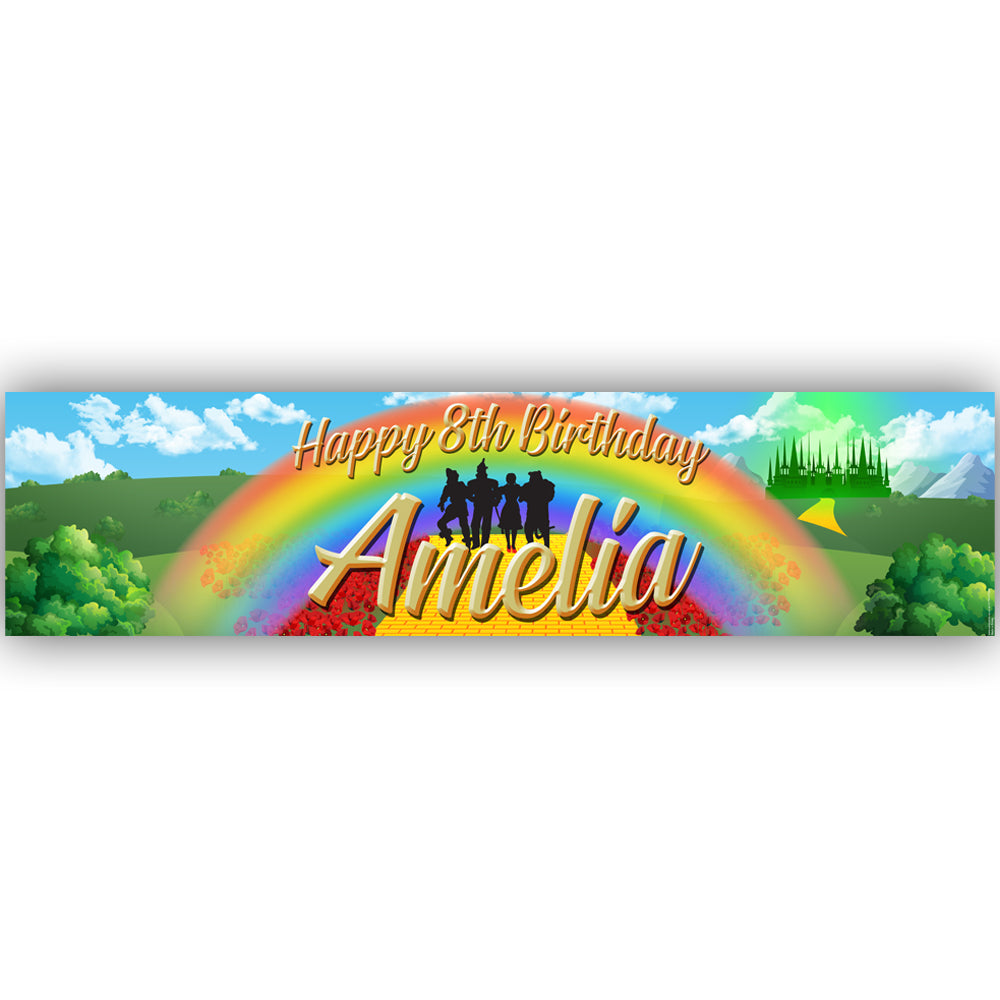 The Wizard of Oz Personalised Banner 1.2m - Dorothy Party Decoration ...