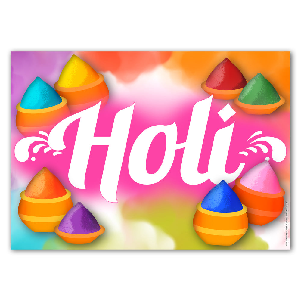 Holi Festival Poster Decoration - A3 | Party Packs