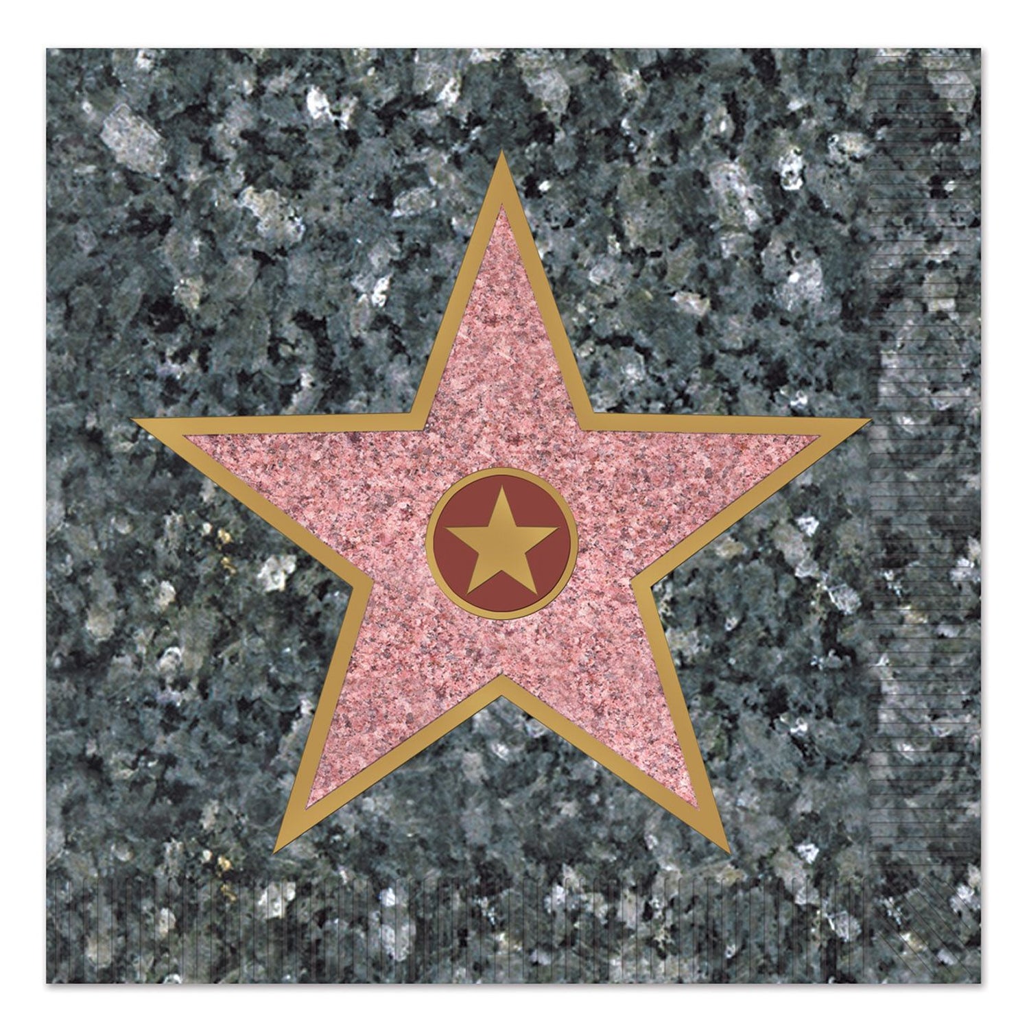 Red Carpet Hollywood Star Walk of Fame Small Paper Napkins - 25cm - Pa ...