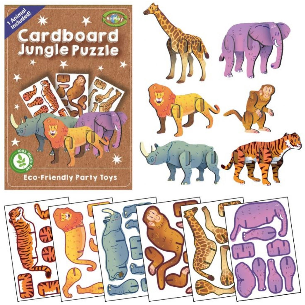 3D Jungle Animals Puzzle - 11.5cm x 8cm - Assorted Designs - Each ...