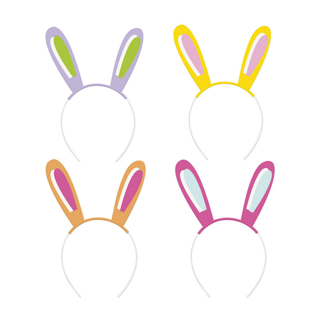 Easter Bunny Ear Headbands - Pack of 4 | Party Packs