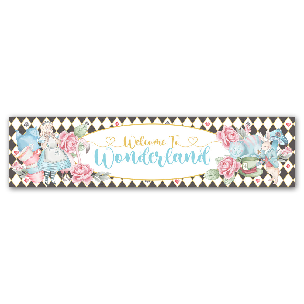 Alice in Wonderland Banner Party Decoration - 1.2m – Party Packs