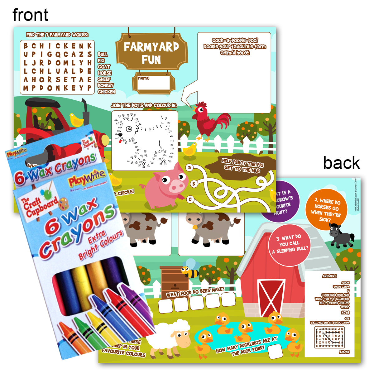 Farm Colouring Activity Pack - Pack of 100 – Party Packs