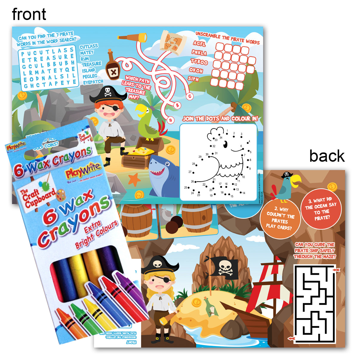 Pirate Colouring Activity Pack - Pack of 100 – Party Packs