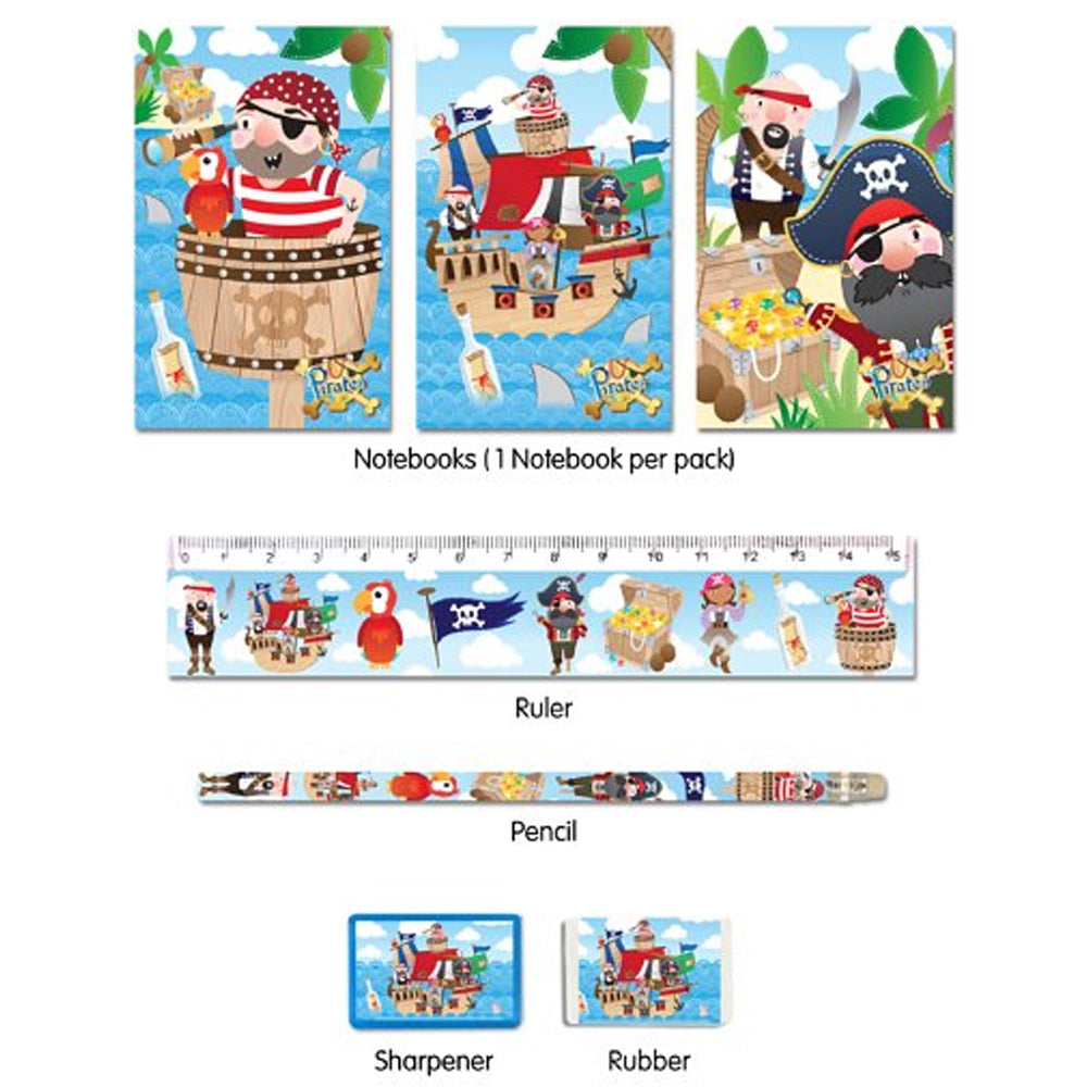 Pirate Themed Stationary Set - 5 Pieces – Party Packs