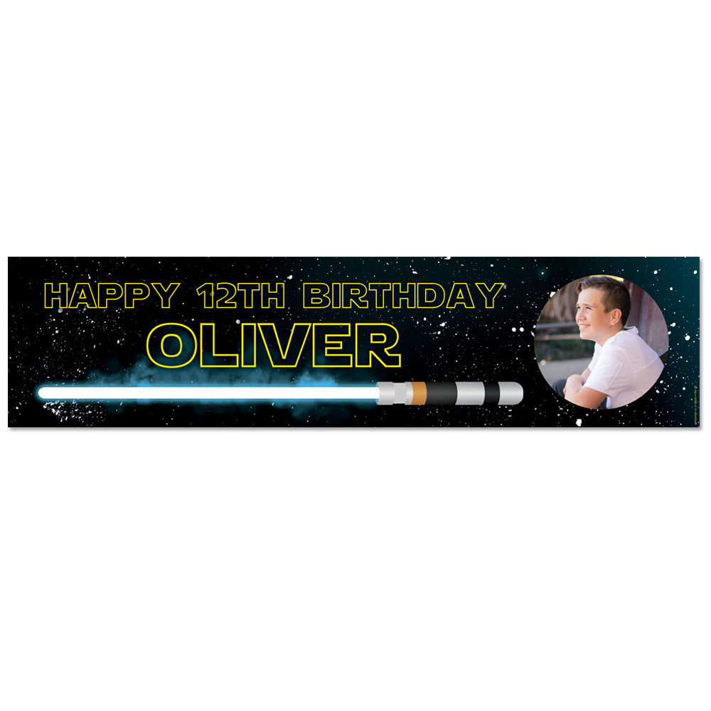 Star Wars Lightsaber Personalised Photo Banner | Party Packs