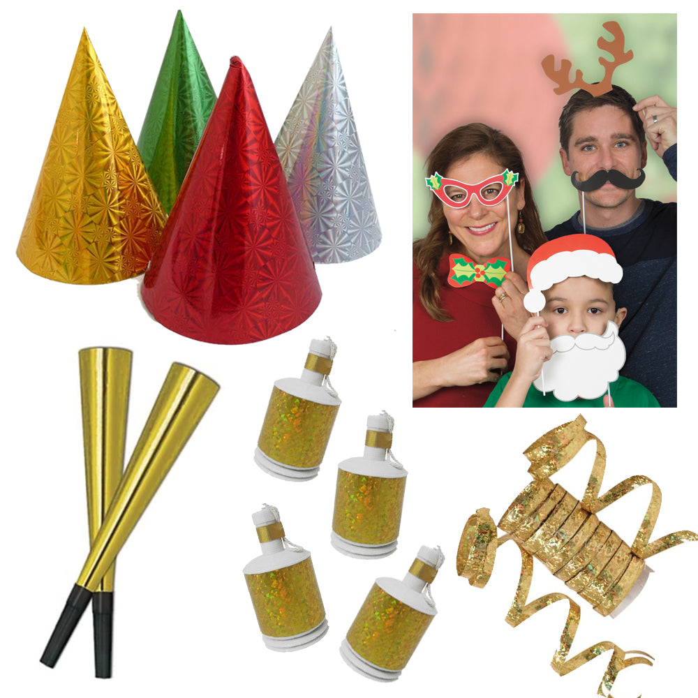 Christmas Dinner Novelties Pack - Festive Table Party Accessories ...