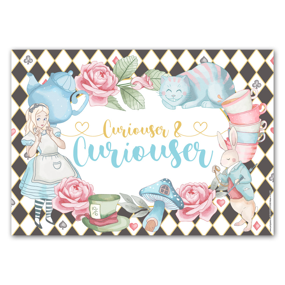 Alice In Wonderland Birthday Banner