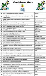 Caribbean Quiz – Party Packs