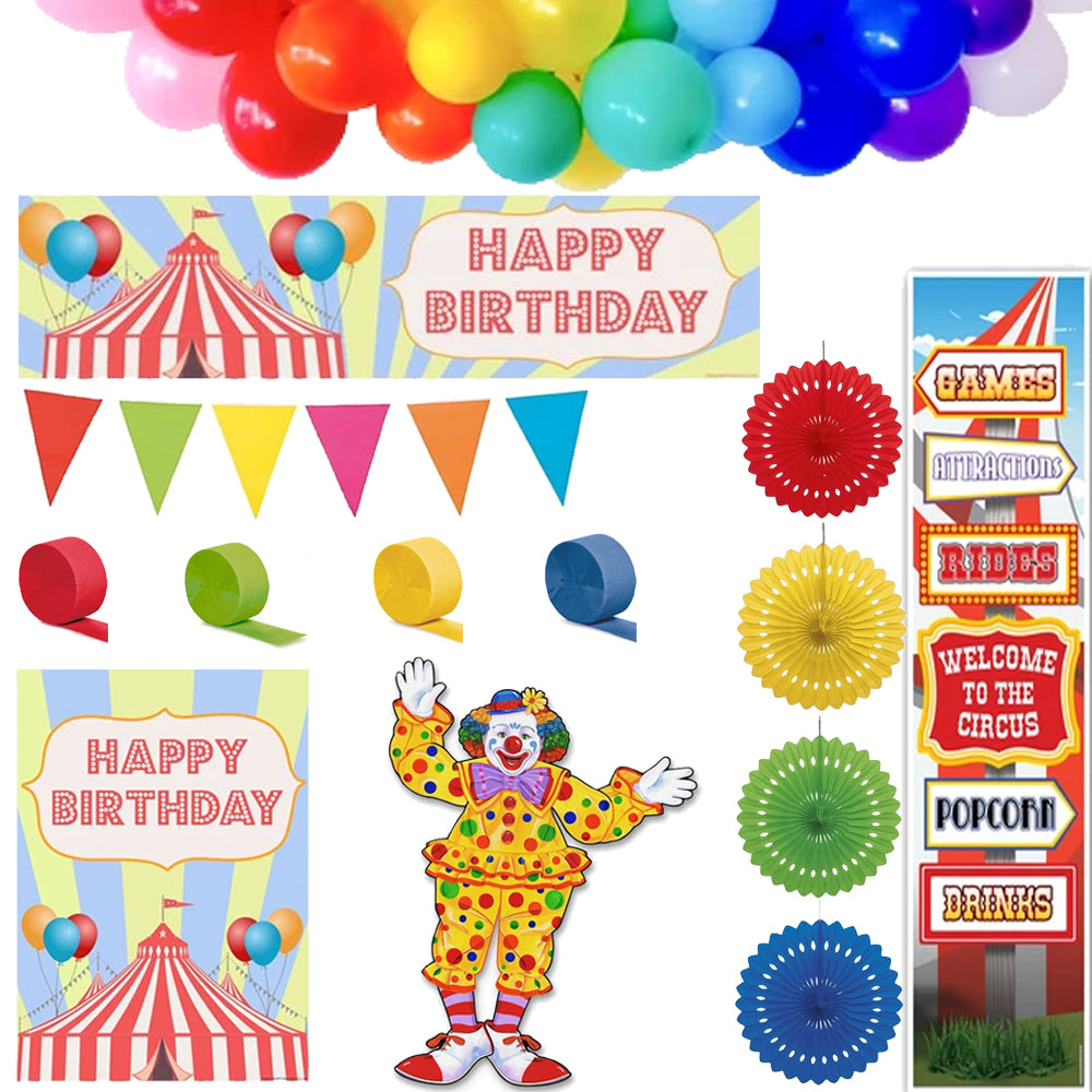 Children's Circus Clown Decoration Pack – Party Packs