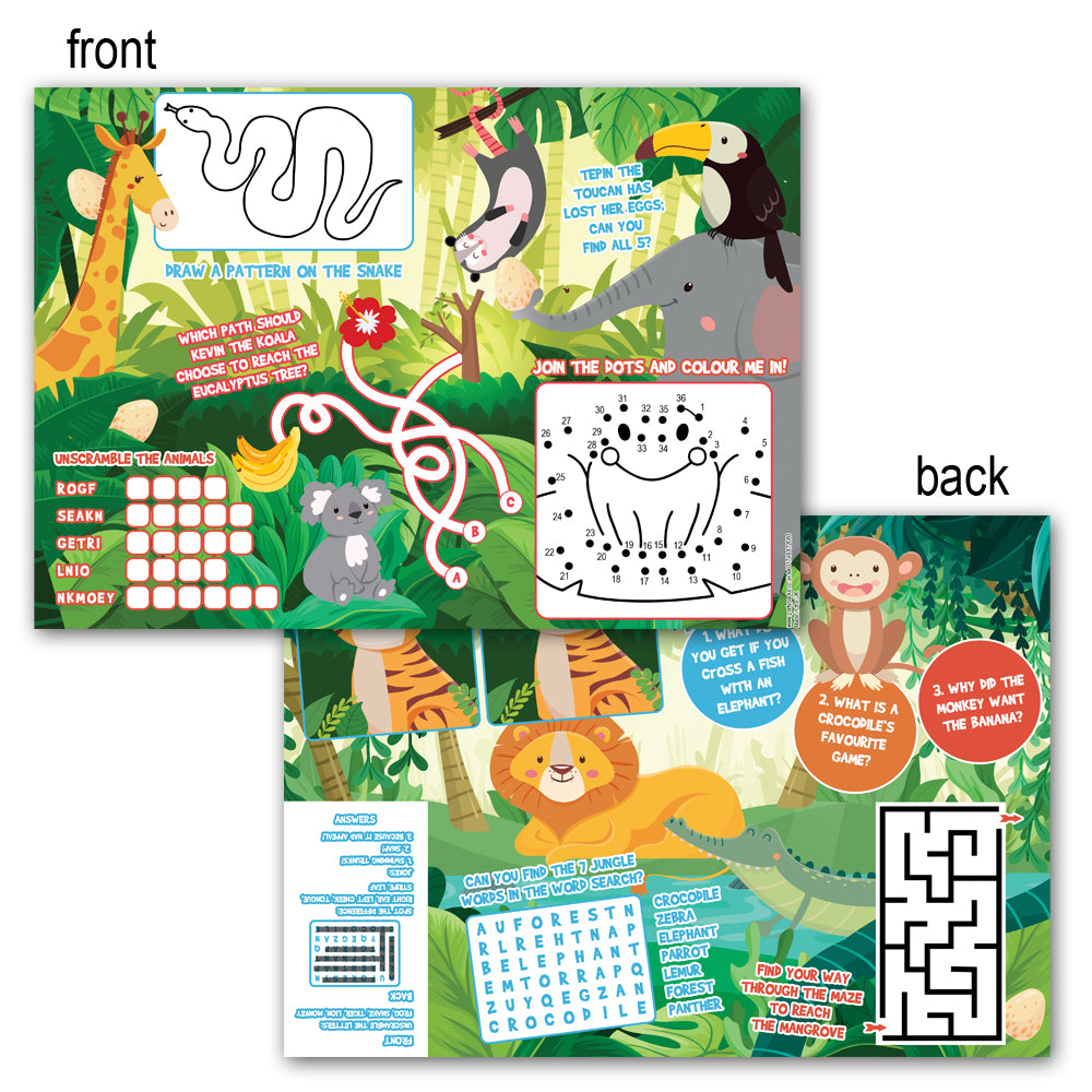 Jungle Activity Sheet - A4 - Each – Party Packs