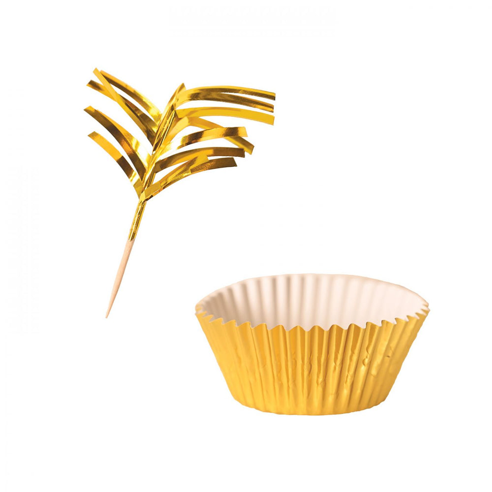 Metallic Cupcake Liners and Picks - Pack of 24 – Party Packs