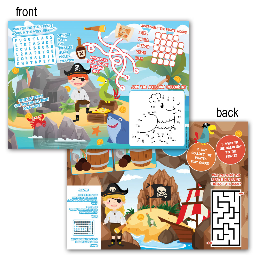 Pirate Activity Sheet - Each – Party Packs
