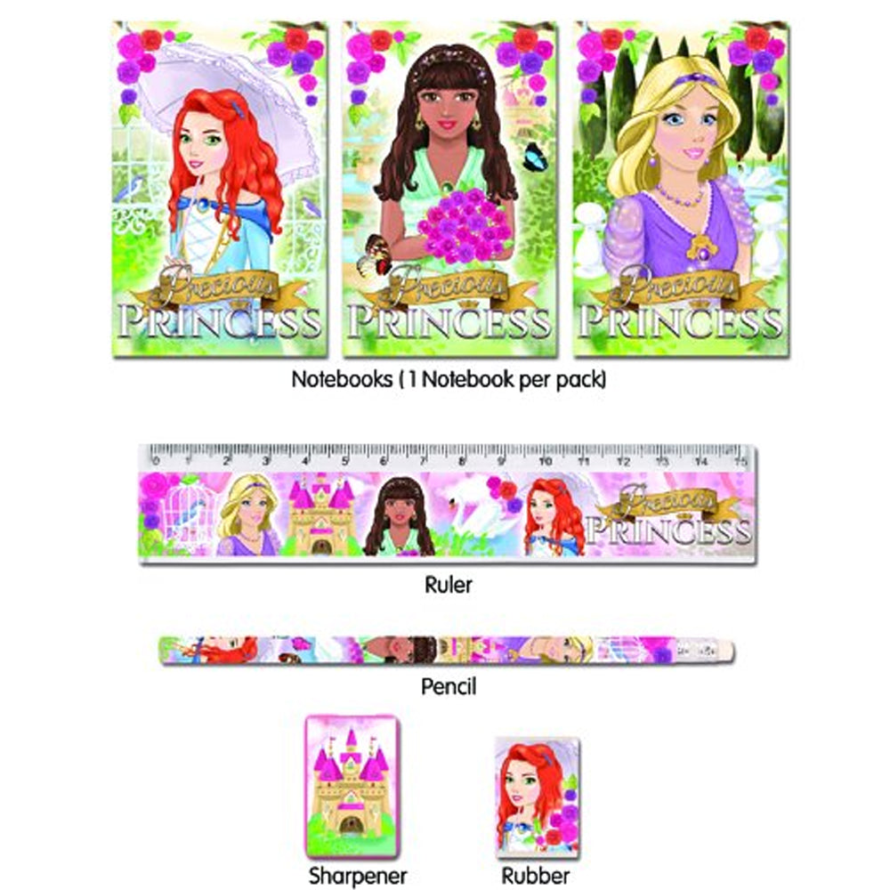 Princess Themed Stationary Set - 5 Pieces – Party Packs