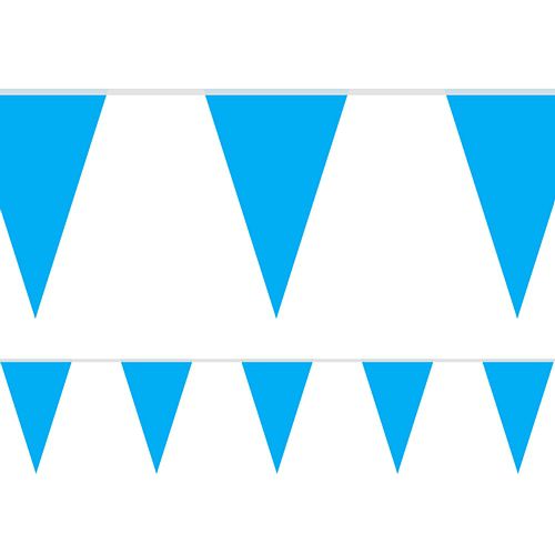 Light Blue Fabric Pennant Bunting - 24 Flags - 8m – Party Packs