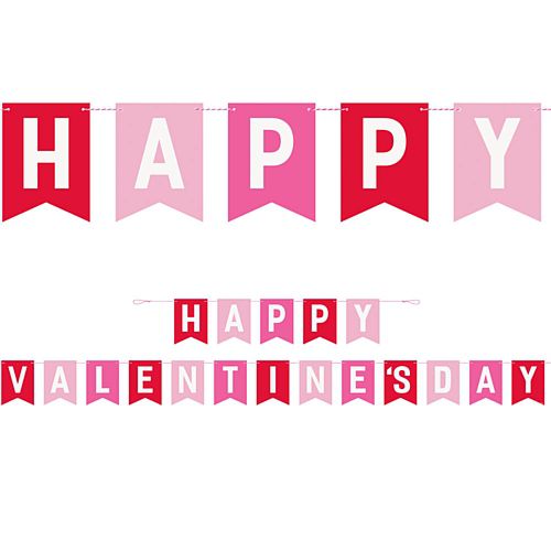 Happy Valentine's Day Letter Banner Bunting Set - 3m – Party Packs