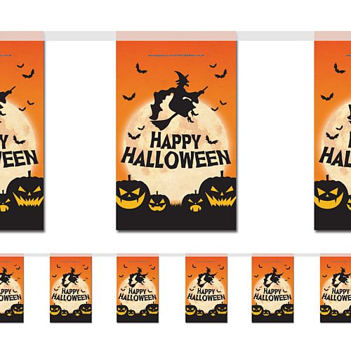 Happy Halloween Flag Bunting - 2.4m | Party Packs