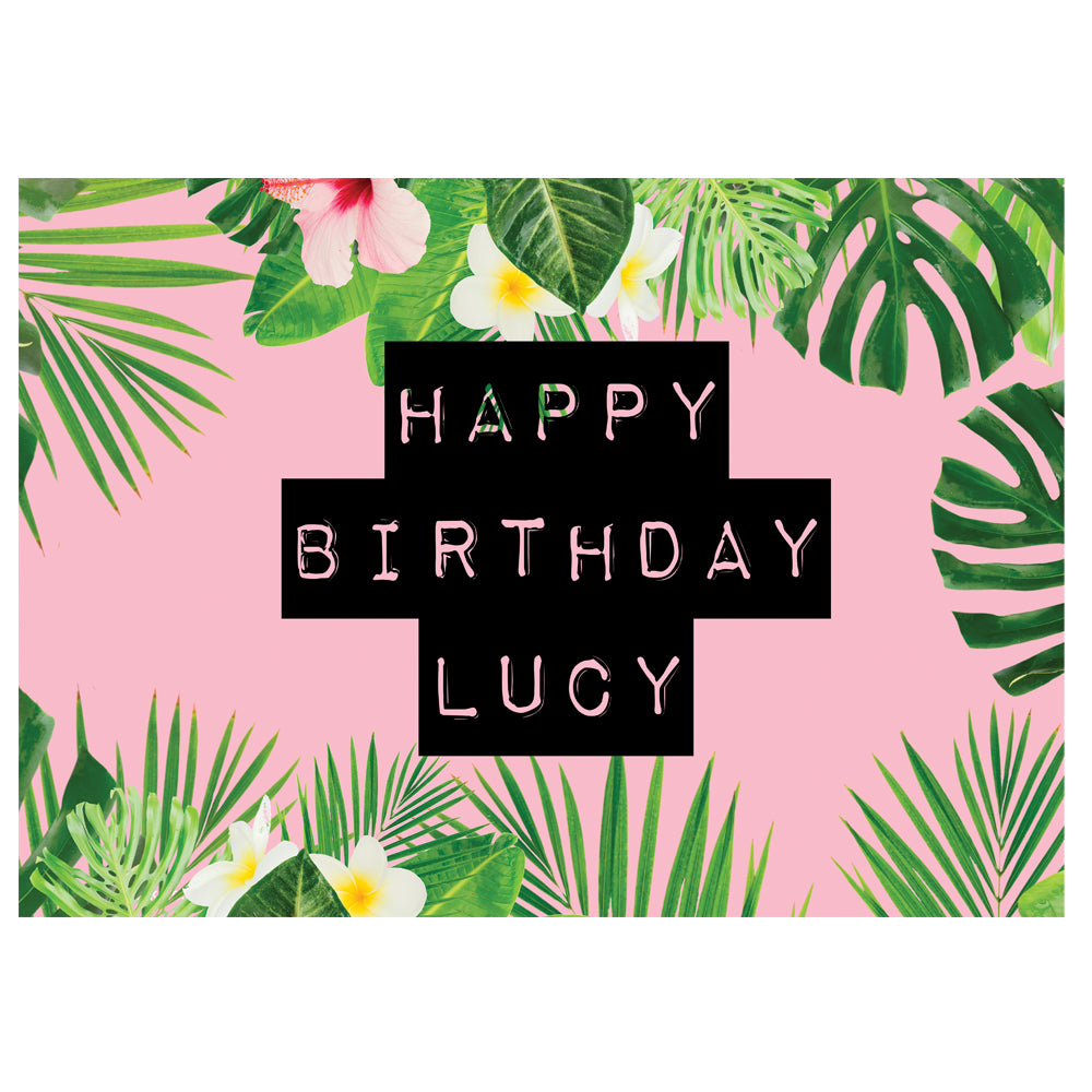Tropical 'Tropic Like It's Hot' Personalised Poster - A3 – Party Packs