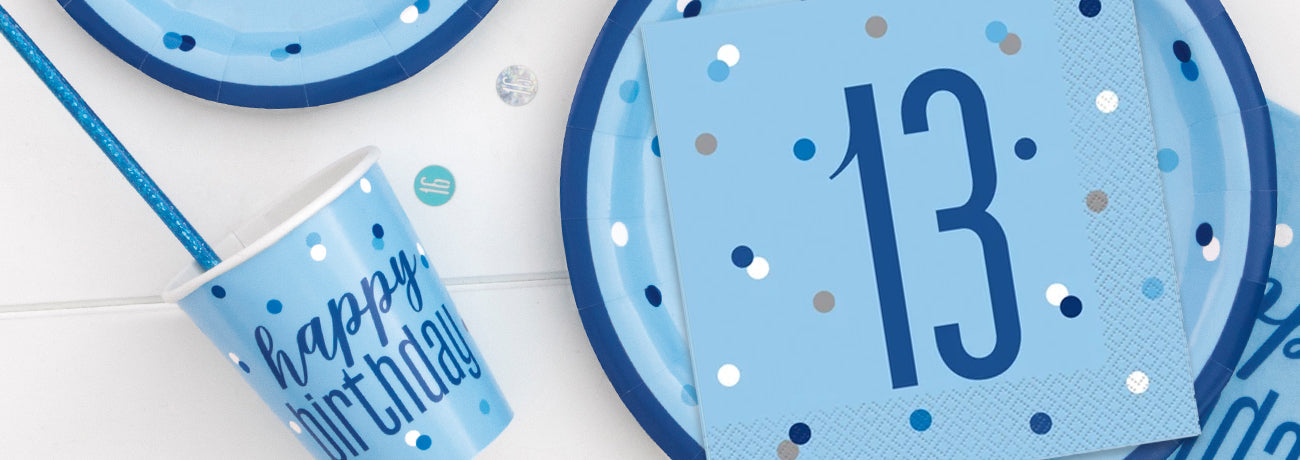 Themed 13th Birthday Party Supplies & Decorations - Party Packs