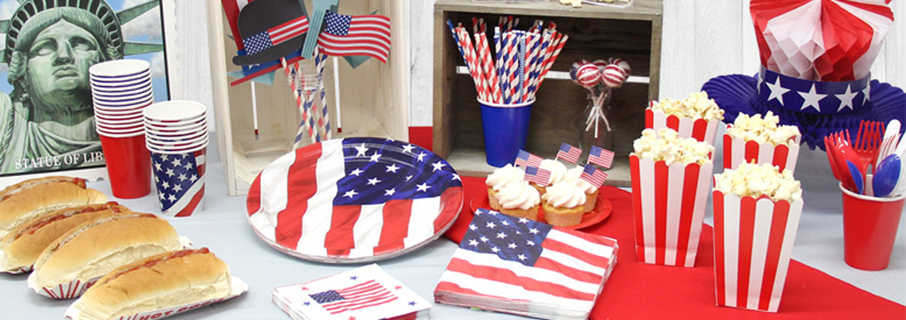 Independence Day - 4th July USA Party Supplies l Party Packs