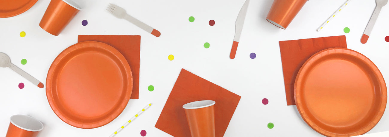 Orange Tableware – Party Packs
