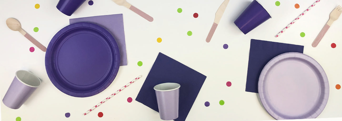 Purple Tableware – Party Packs