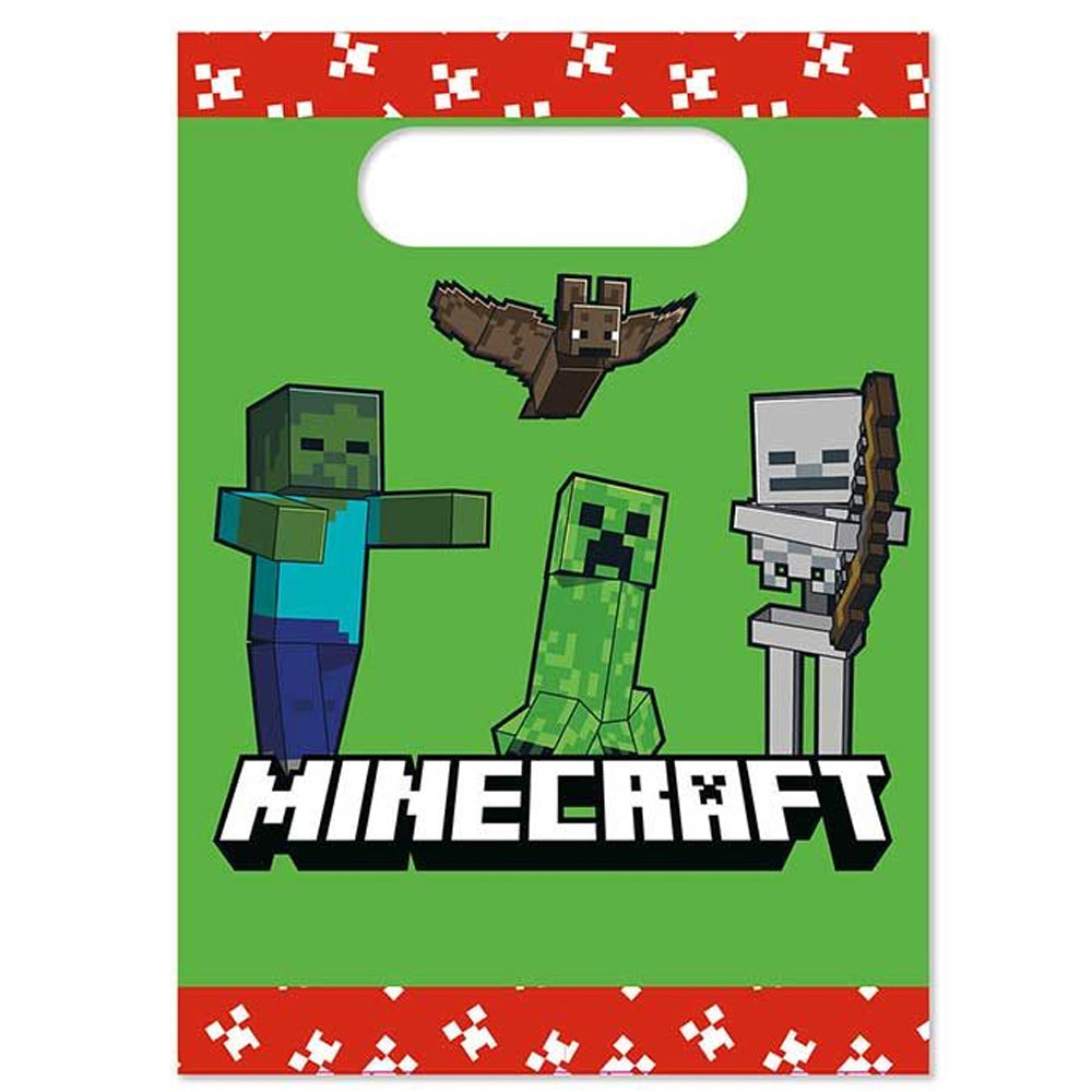 Minecraft Party Paper Bags - Pack of 4 – Party Packs