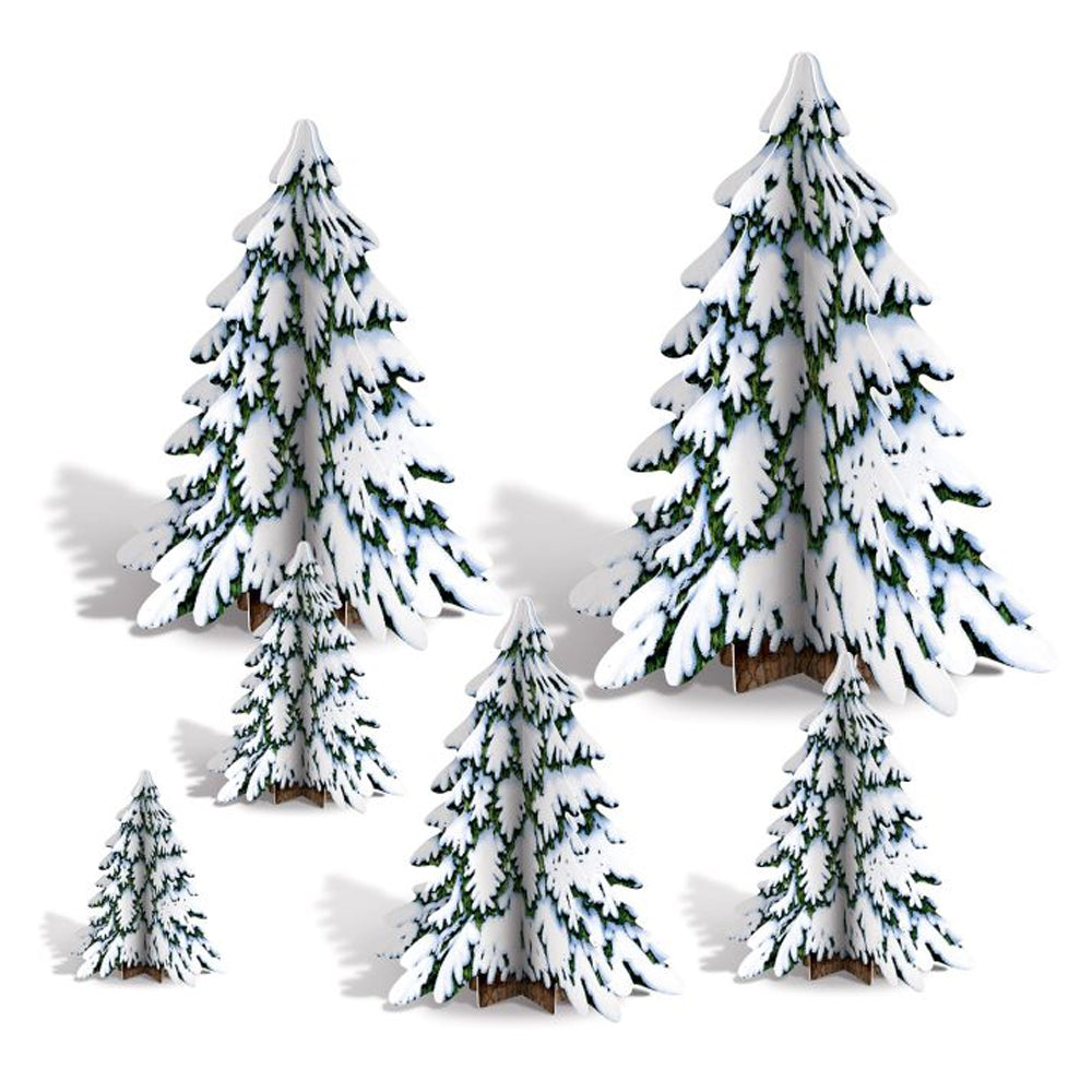 Winter Pine Tree Table Centrepiece Decorations | Party Packs