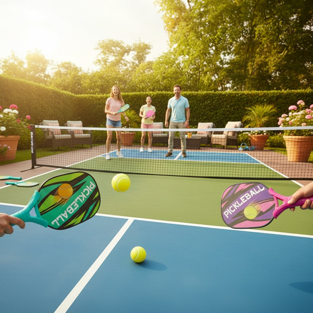 Pickleball Set in Net Bag Complete Portable Kit | Party Packs