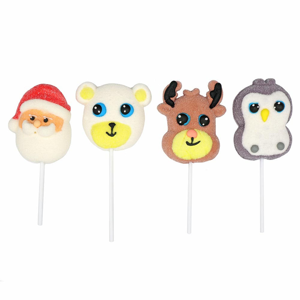 Christmas Mallow Pop Lollies 45g - Festive Sweet Treats | Party Packs