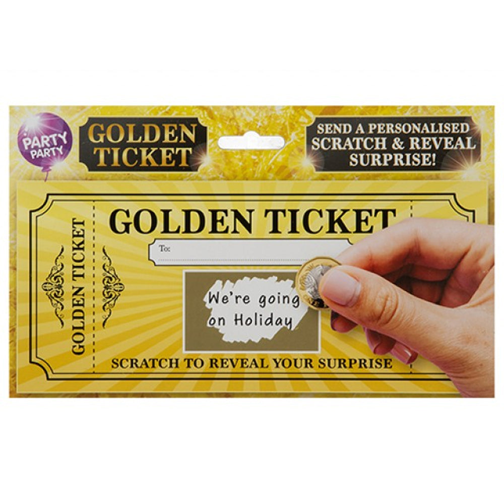 Golden Ticket DIY Scratch Card Wonka Theme | Party Packs